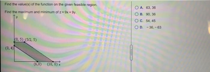 Solved Find the value(s) of the function on the given | Chegg.com