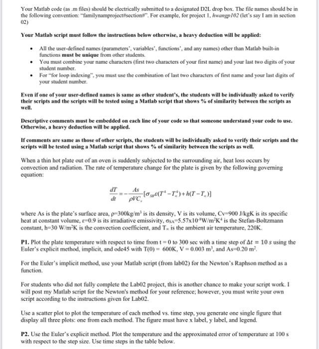 Solved Your Matlab code (as m files) should be electrically | Chegg.com