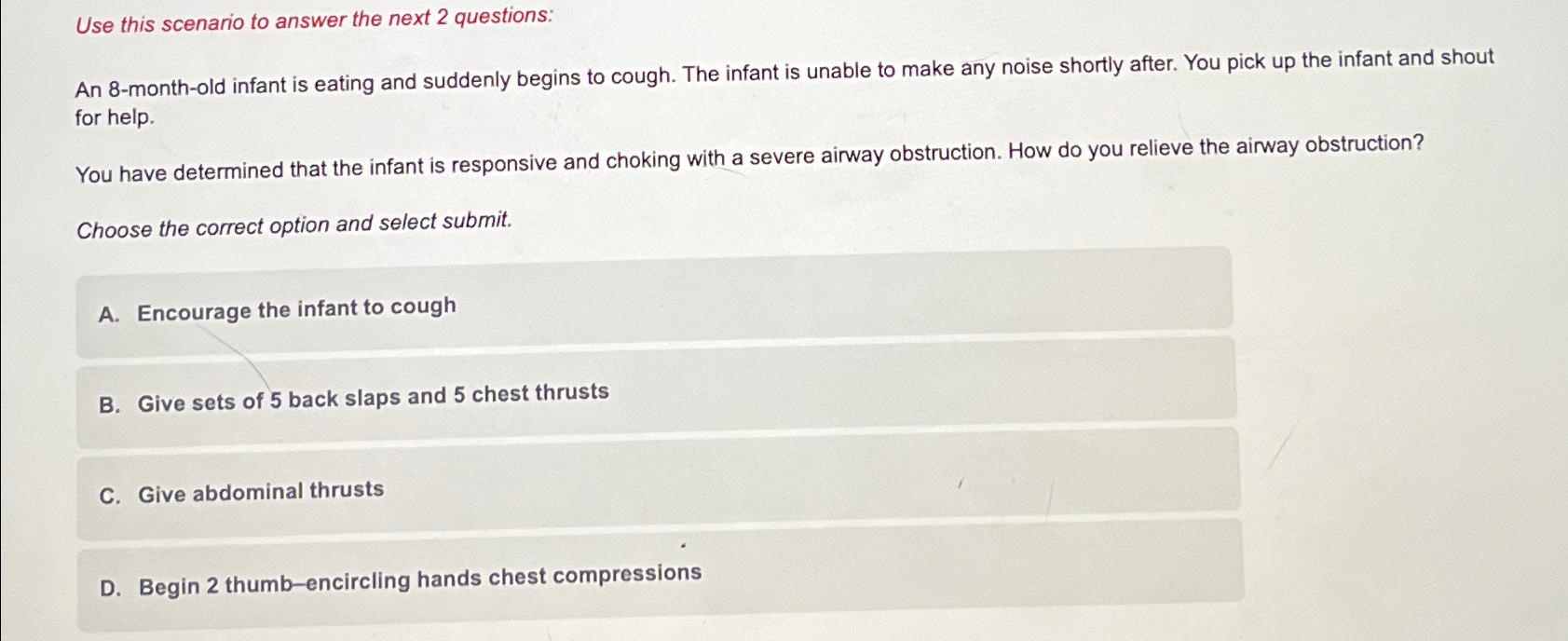 Solved Use this scenario to answer the next 2 ﻿questions:An | Chegg.com