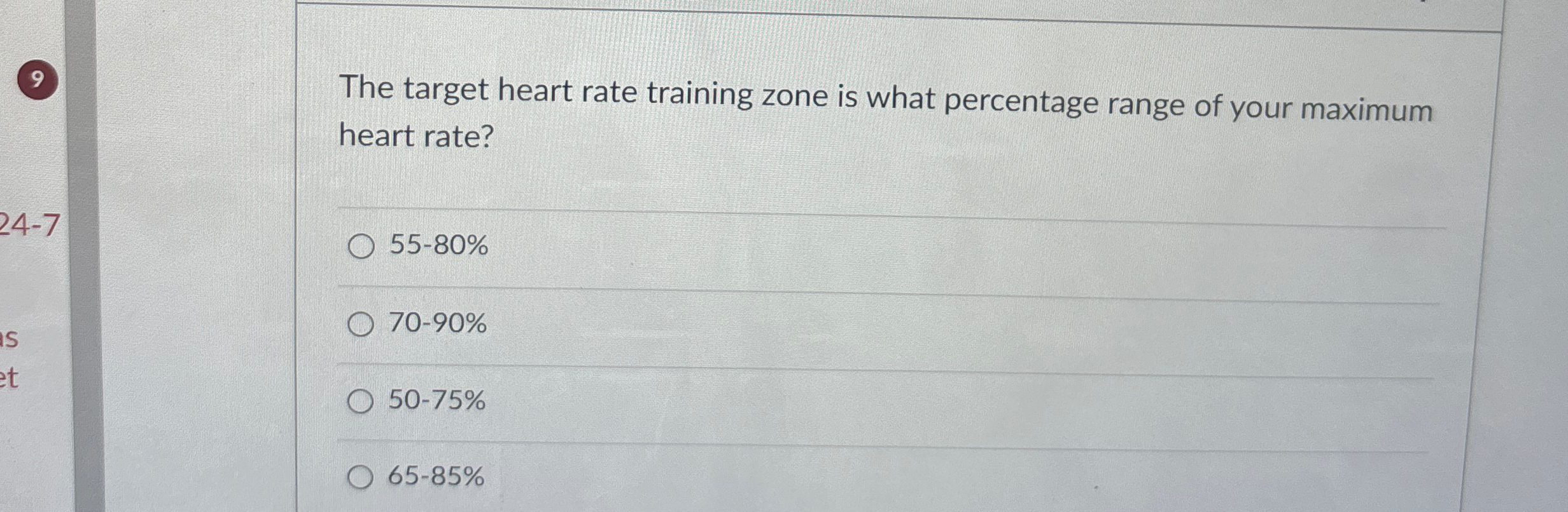 Solved The target heart rate training zone is what | Chegg.com