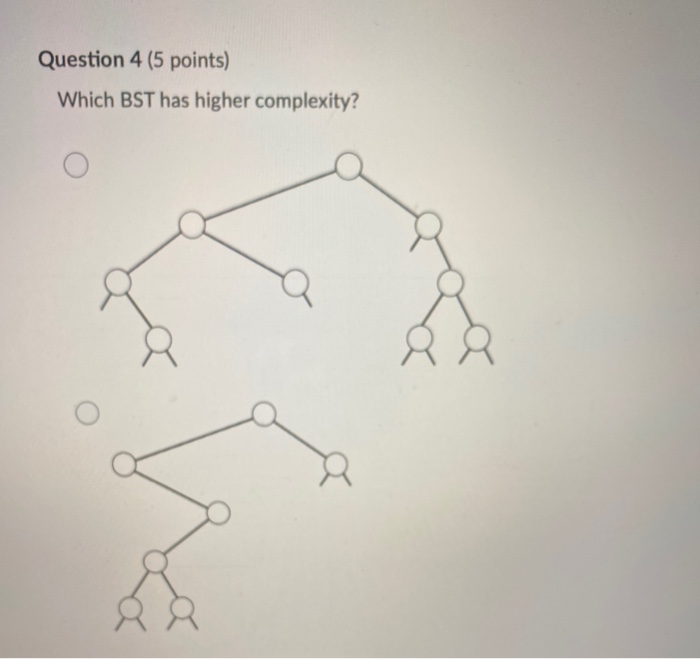 Solved Question 4 (5 points) Which BST has higher | Chegg.com