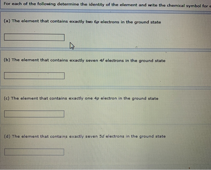 Solved For each of the following determine the identity of | Chegg.com