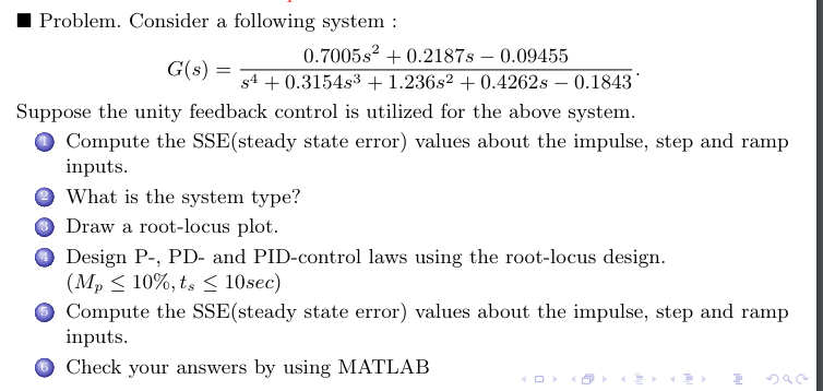 Solved ﻿Problem. Consider a following system | Chegg.com
