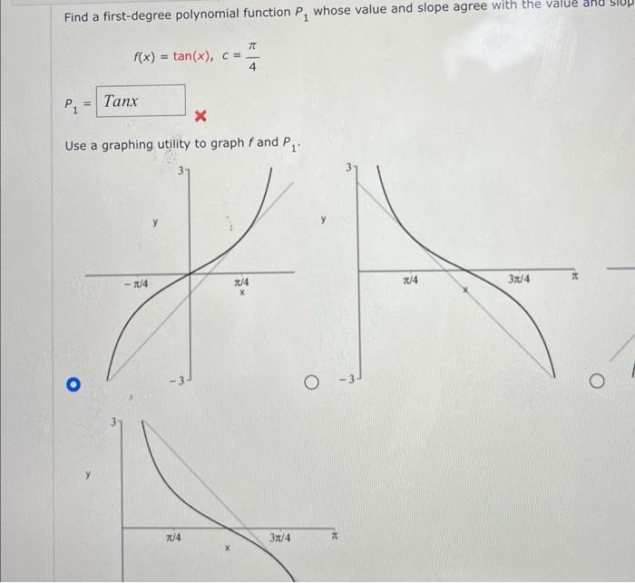 Solved Find a first-degree polynomial function P1 whose | Chegg.com