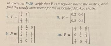 Solved In Excercises 7-10, verify that P is a regular | Chegg.com
