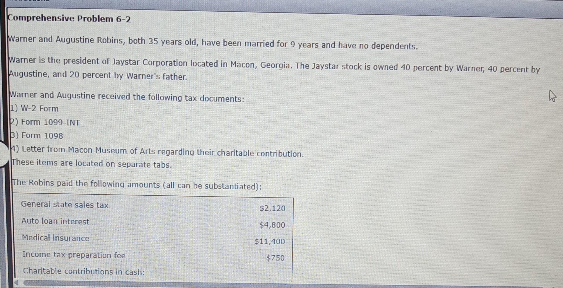 Solved The Robins received a \$2,800 EIP in 2021 . | Chegg.com