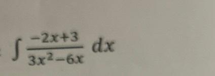 Solved ∫3x2−6x−2x+3dx | Chegg.com