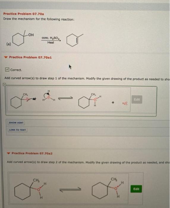 Solved Practice Problem 07 70a2 Add Curved Arrows To Draw Chegg