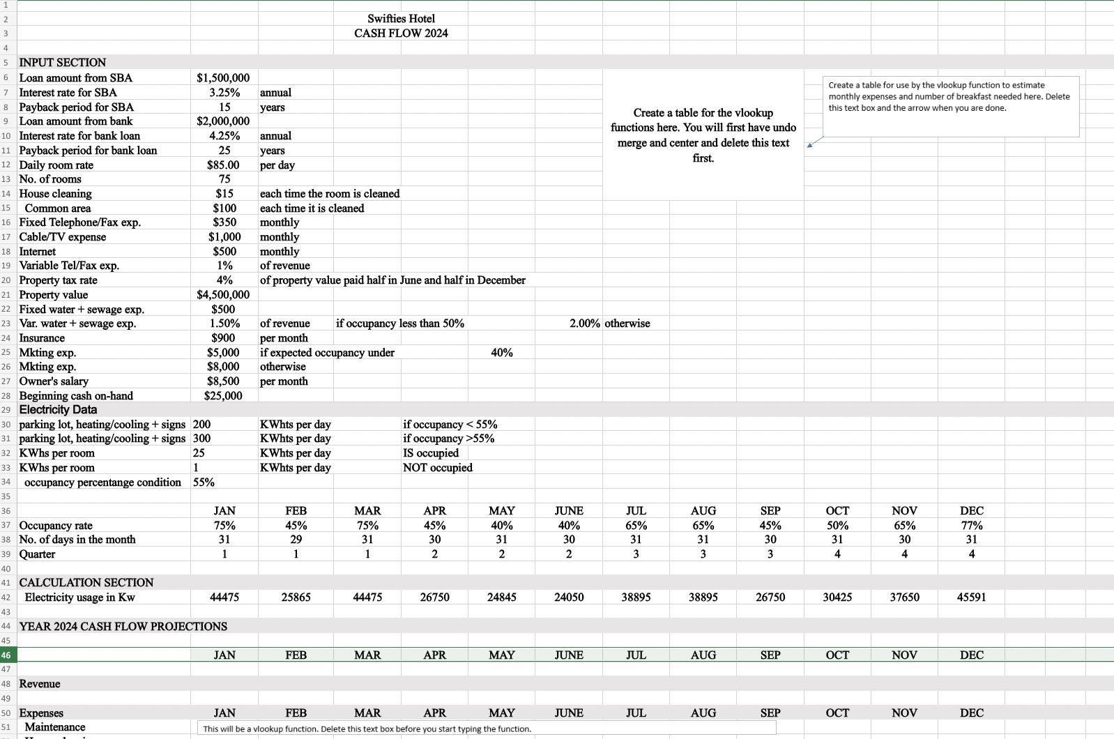 Monthly maintenance expenses (landscaping, ﻿replacing | Chegg.com