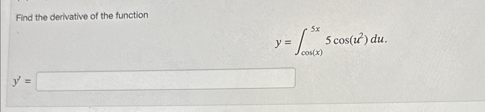 Solved Find the derivative of the | Chegg.com