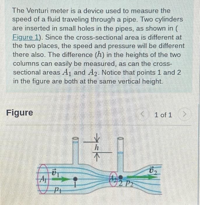 Solved Apply Bernoulli's equation and the continutity | Chegg.com