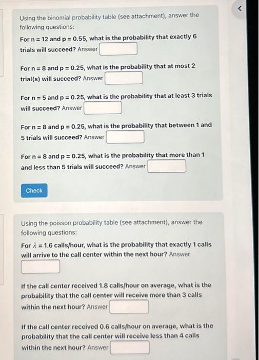 Solved Using the binomial probability table (see | Chegg.com