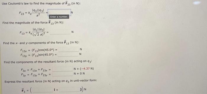Solved Find the Resultant Force Consider three point charges | Chegg.com