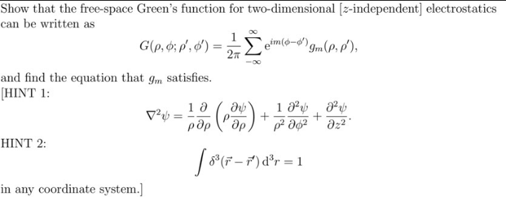 Solved Show that the free-space Green's function for | Chegg.com