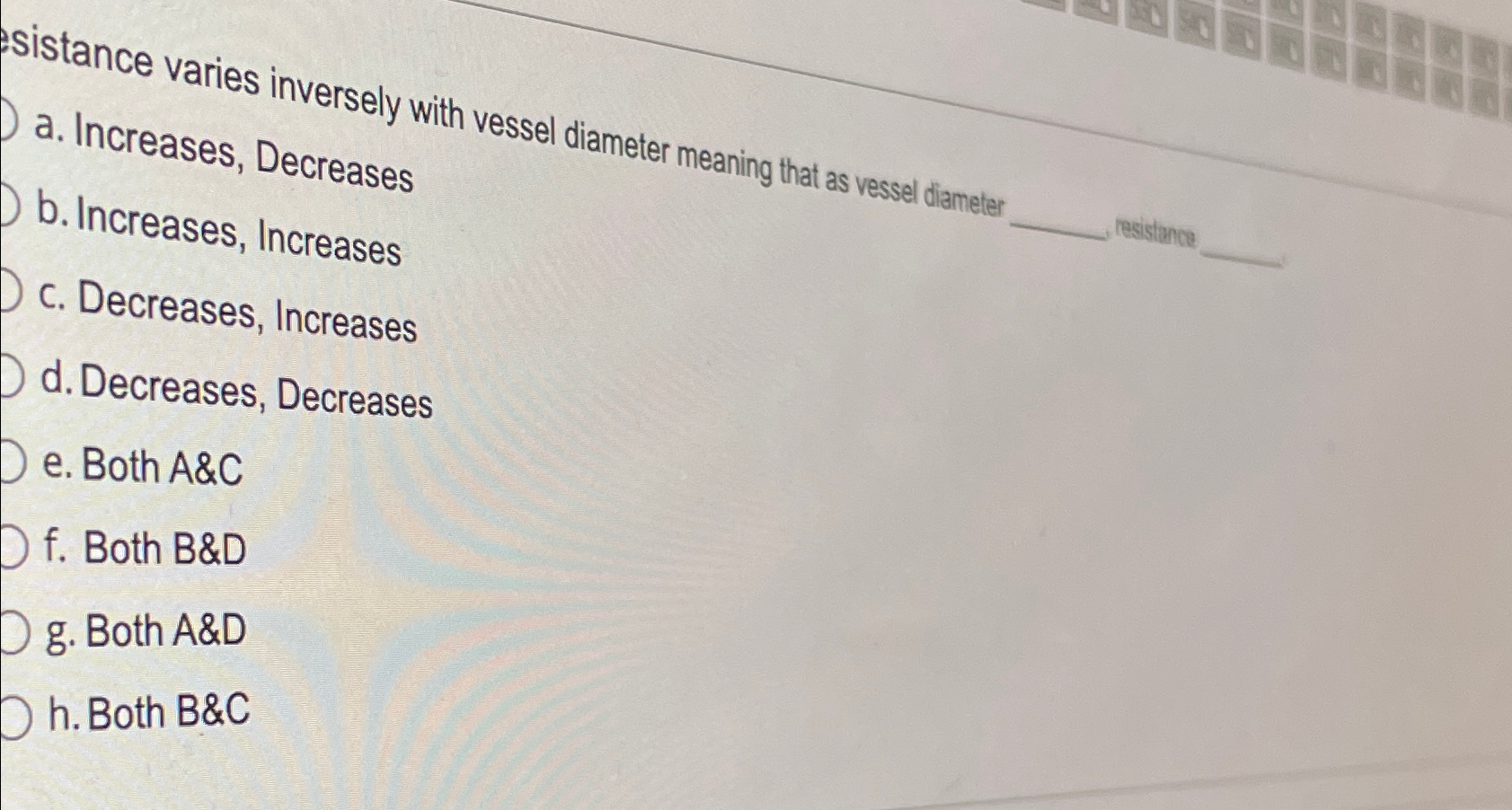 Solved sistance varies inversely with vessel diameter | Chegg.com