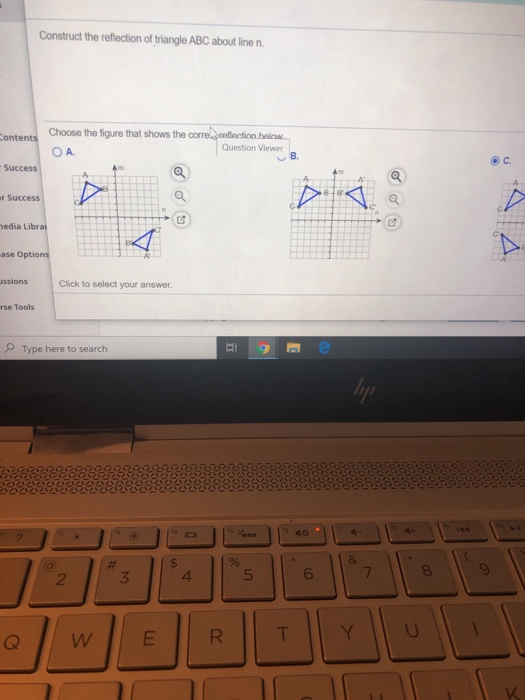 Solved Construct the reflection of triangle ABC about line | Chegg.com