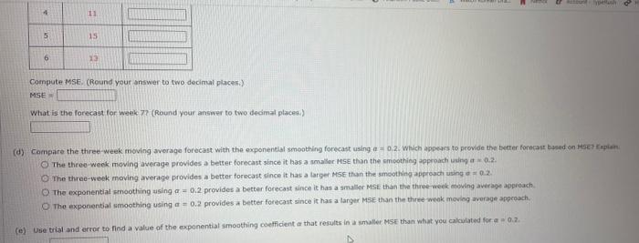 Solved consider the folowing time series data. (a) Construct | Chegg.com