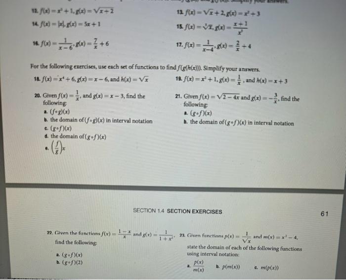 Solved 1. How does one find the domain of the quotient of 2 | Chegg.com