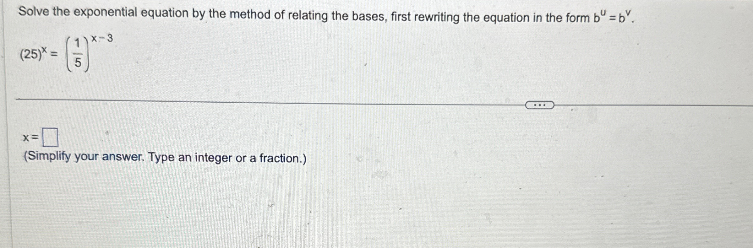 Solved Solve the exponential equation by the method of | Chegg.com