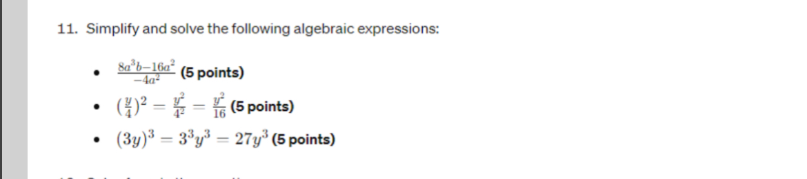 Solved Simplify and solve the following algebraic | Chegg.com