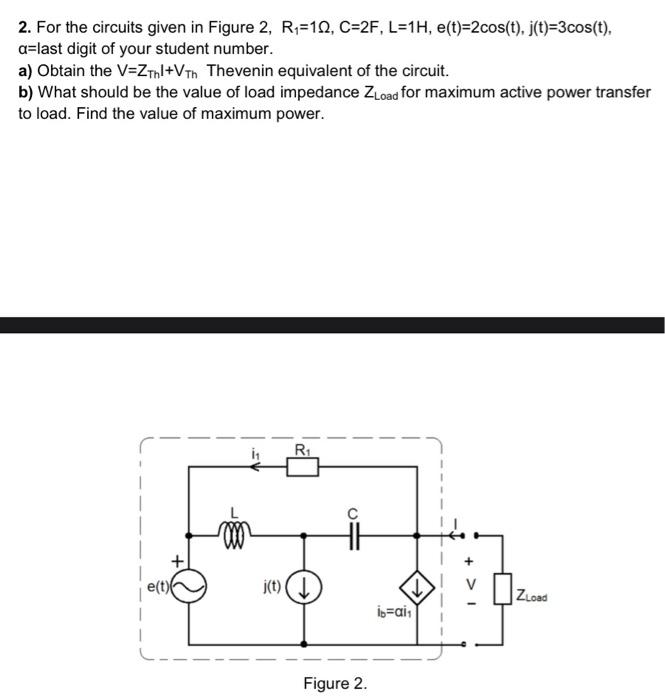 Solved 2. For the circuits given in Figure | Chegg.com