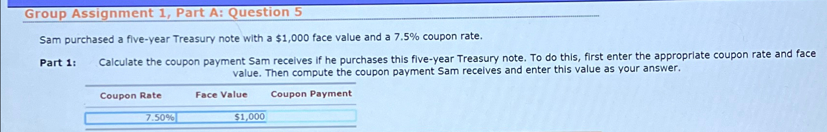 Solved Group Assignment 1, Part A: Question 5\\nSam | Chegg.com