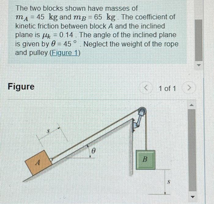 Solved If both blocks are released from rest, determine the | Chegg.com