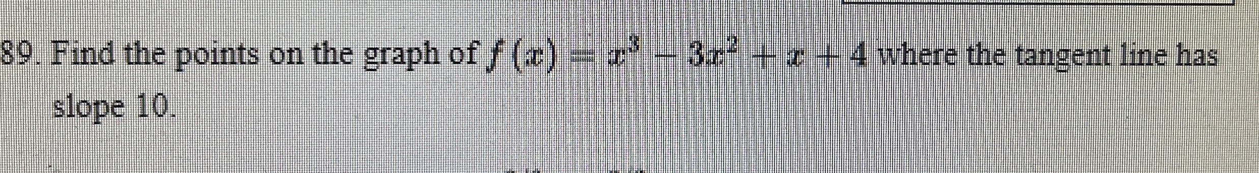 Solved Find the points on the graph of f(x)=x3-3x2+x+4 | Chegg.com