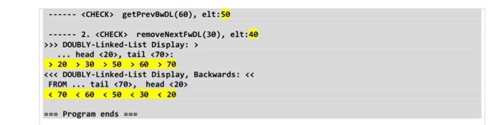 Solved Develop A Doubly Linked List With The Given Python