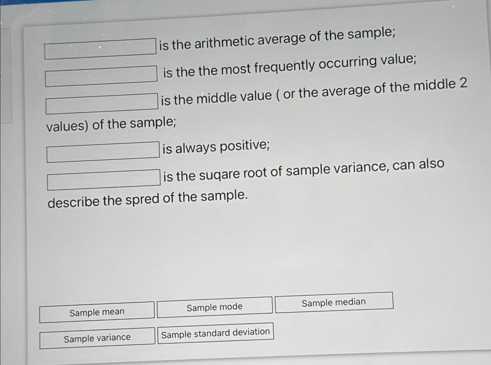Solved is the arithmetic average of the sample; is the the | Chegg.com