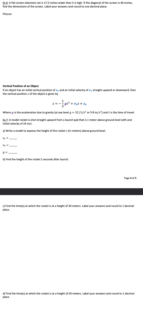 Solved find the dimensions of the screen. Label your answers | Chegg.com