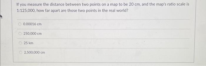 Solved If you measure the distance between two points on a | Chegg.com