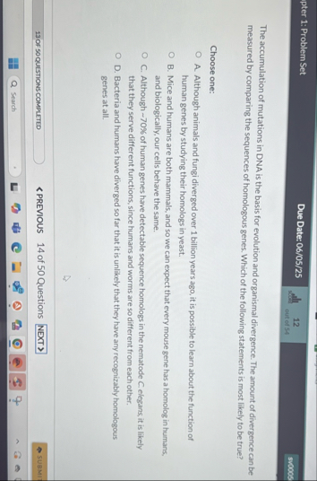 Solved pter 1: Problem SetDue Date: 06/05/2512out of | Chegg.com
