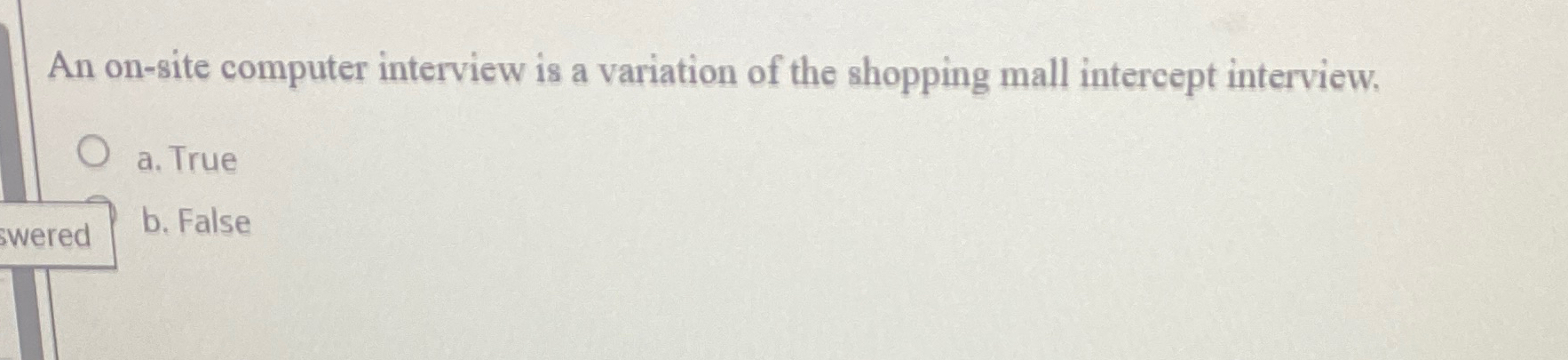 Solved An on-site computer interview is a variation of the | Chegg.com