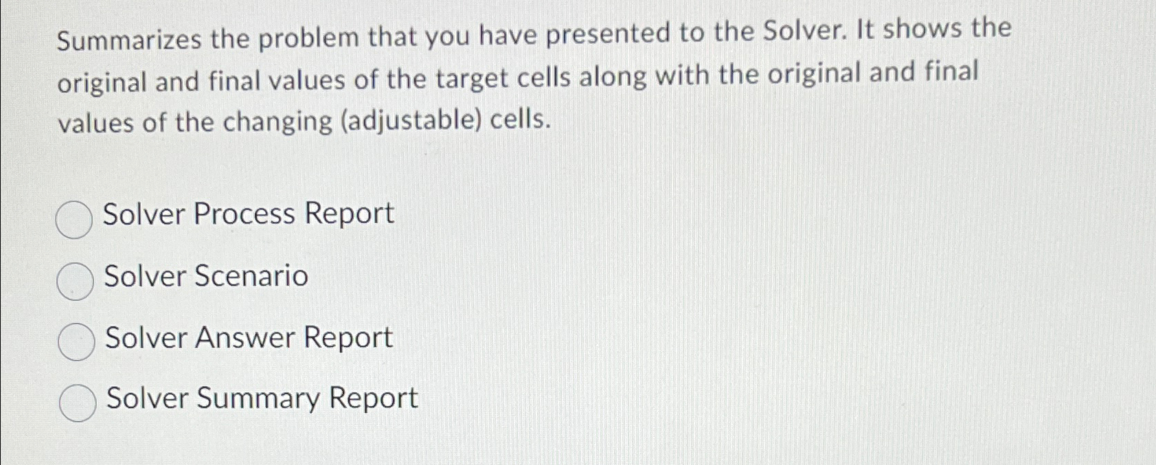 Solved Summarizes the problem that you have presented to the | Chegg.com
