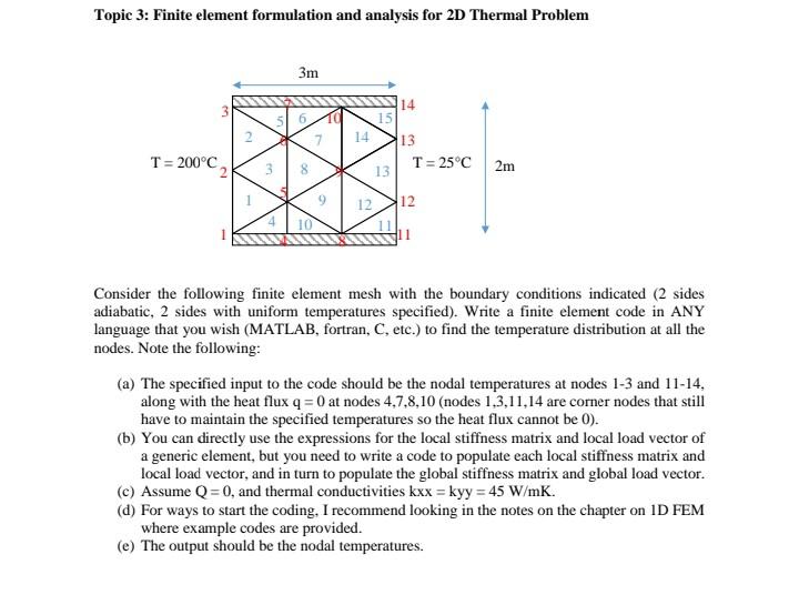 Solved Topic 3 Finite Element Formulation And Analysis For