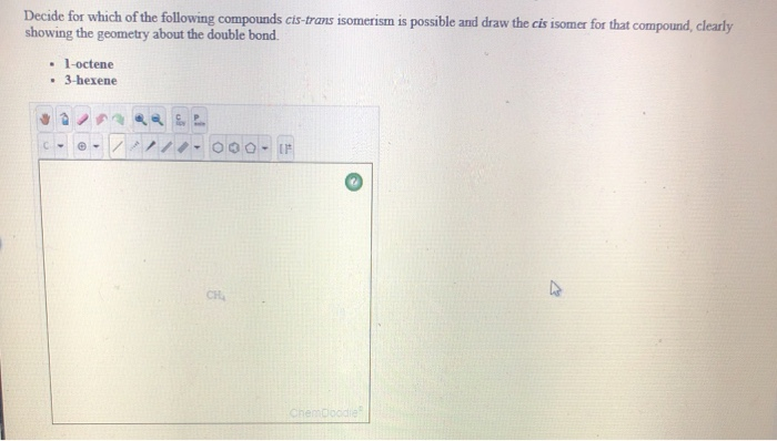 Solved The line drawings for the cis-trans isomers of a | Chegg.com