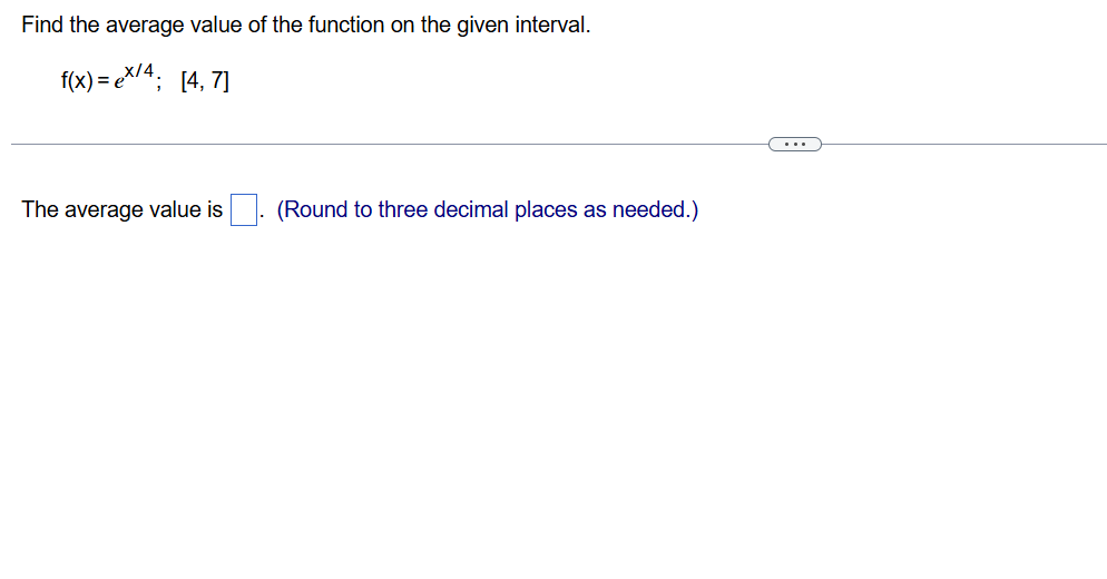 Solved by an EXPERT Find the average value of ﻿the function on ﻿the given | Chegg.com