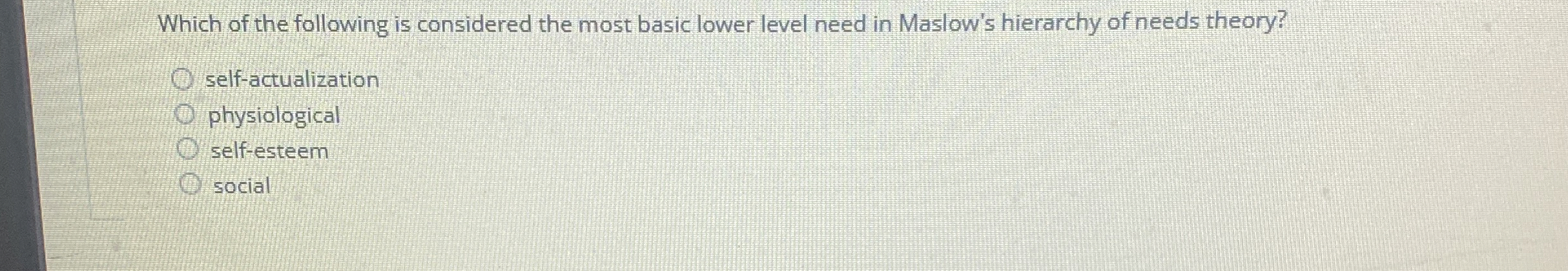 Solved Which of the following is considered the most basic | Chegg.com