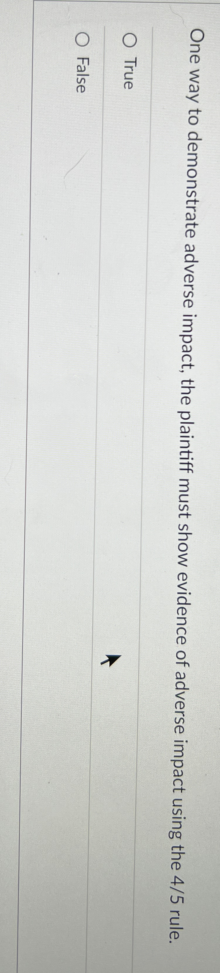 Solved One way to demonstrate adverse impact, the plaintiff | Chegg.com
