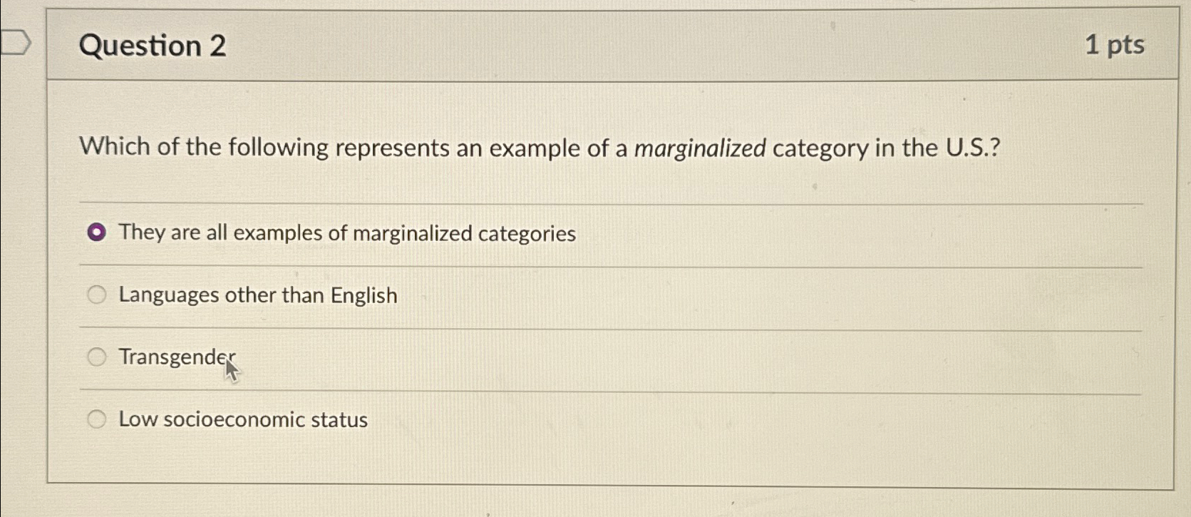 Solved Question 21 ﻿ptsWhich of the following represents an | Chegg.com