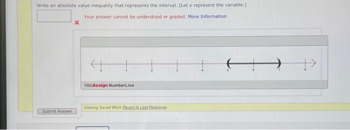Solved Write an absolute value inequality that represents | Chegg.com