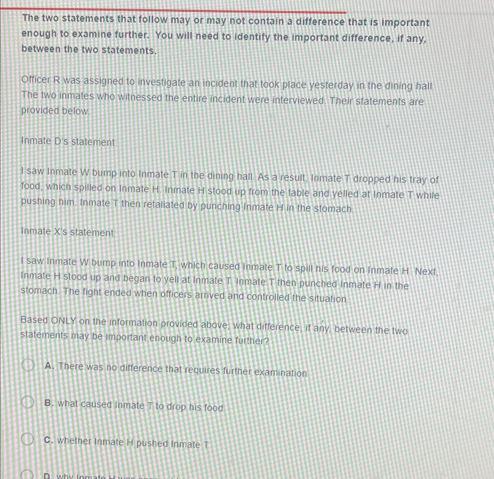 Solved The two statements that follow may or may not contain | Chegg.com