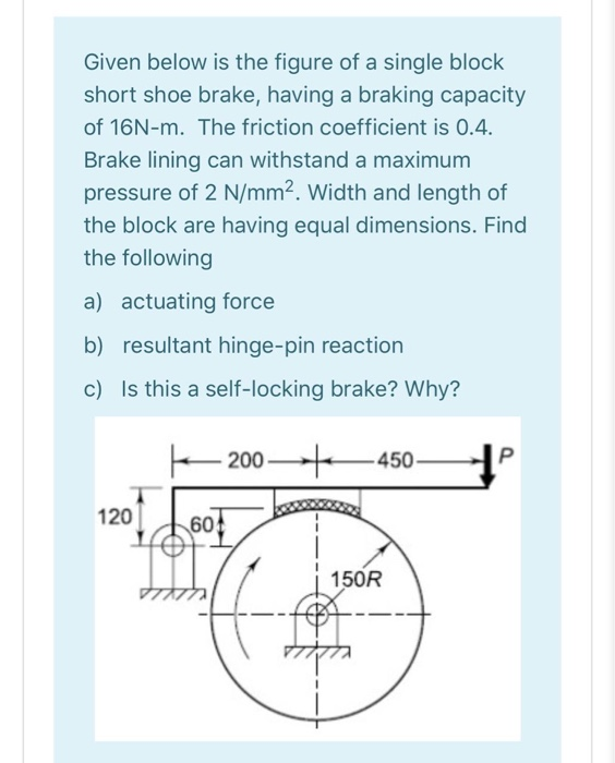 Solved Given below is the figure of a single block short | Chegg.com