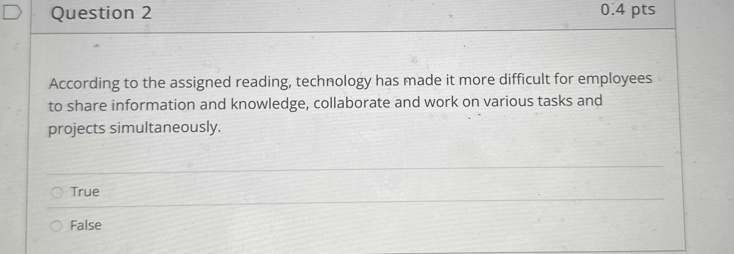Solved Question 20.4 ﻿ptsAccording to the assigned reading, | Chegg.com