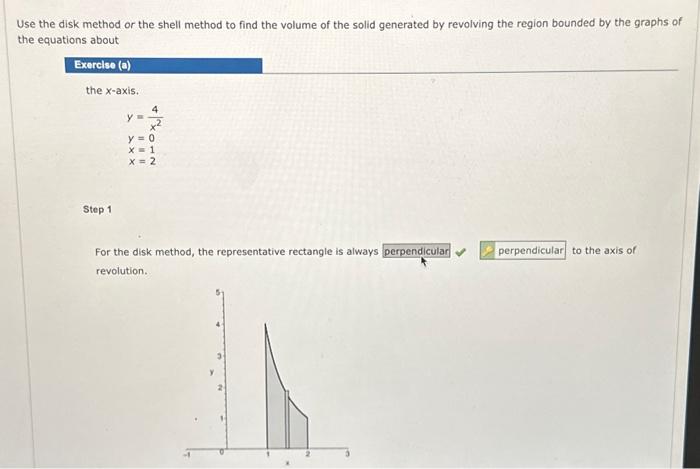 Solved se the disk method or the shell method to find the | Chegg.com