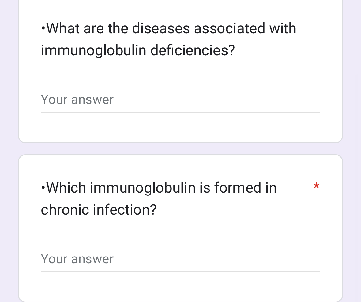 Solved -What are the diseases associated with immunoglobulin | Chegg.com
