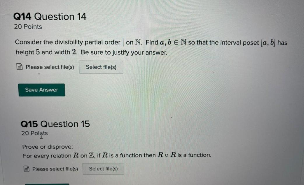 Solved Q14 Question 14 20 Points Consider the divisibility | Chegg.com