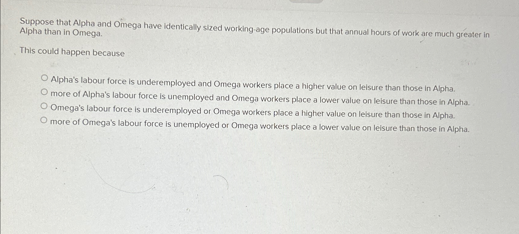 Solved Suppose that Alpha and Omega have identically sized | Chegg.com