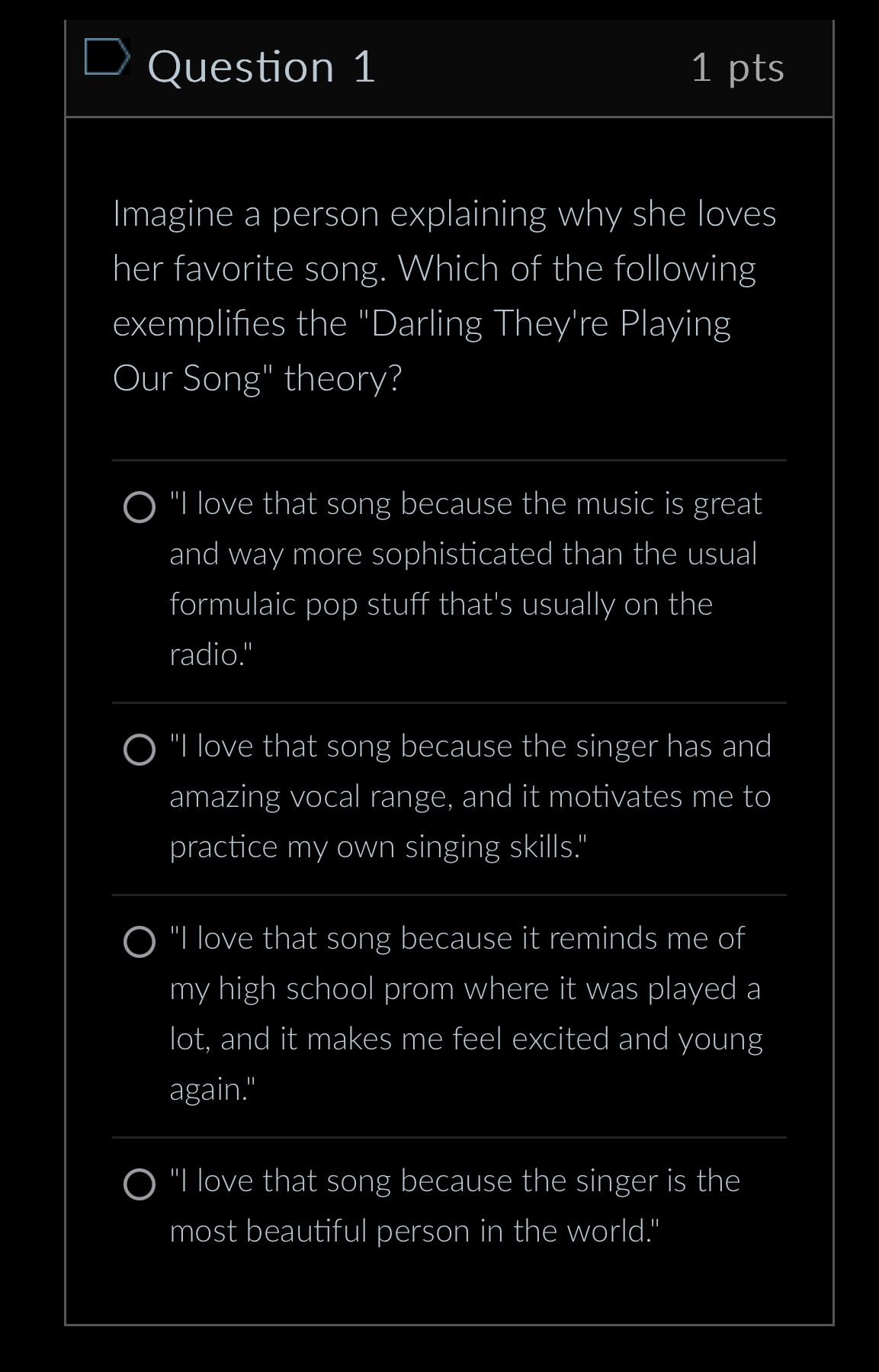 Solved Question 11 ﻿ptsImagine a person explaining why she | Chegg.com